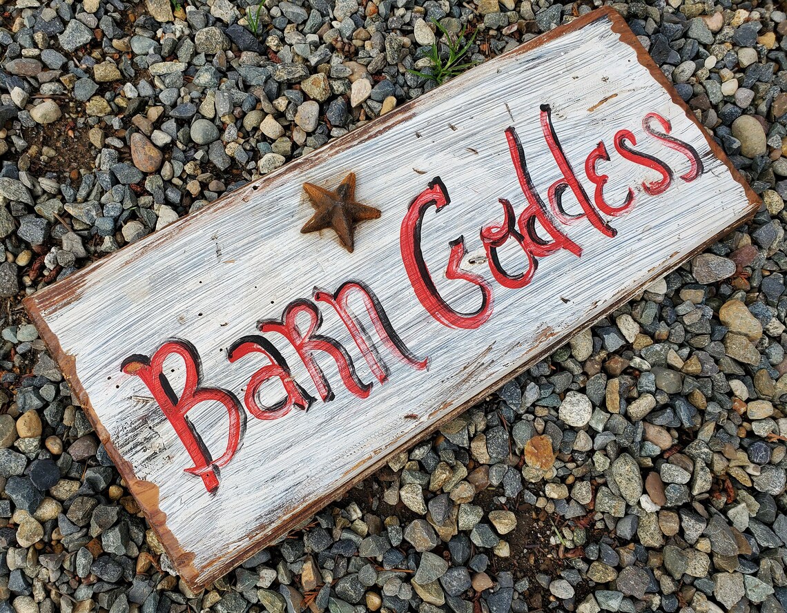 Vintage Farm House Style Barn Goddess Wooden Ship Lap Sign | Etsy