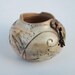 Steven Kaye Carved Southwestern Style Studio Pottery Vase - Beaded ...