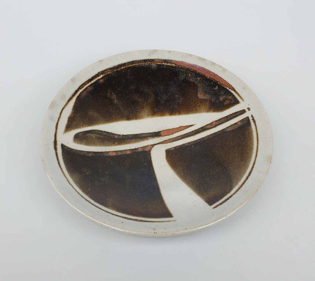 Eric Norstad Hand Decorated Pottery Plate - Freeform MCM Design ...