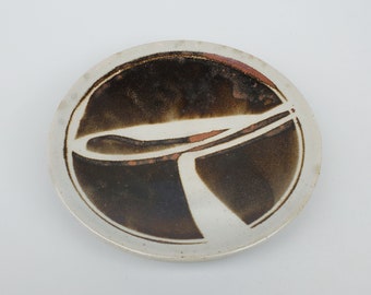 Eric Norstad Northwest Studio Pottery Bowl - Blue Glaze With Brown ...