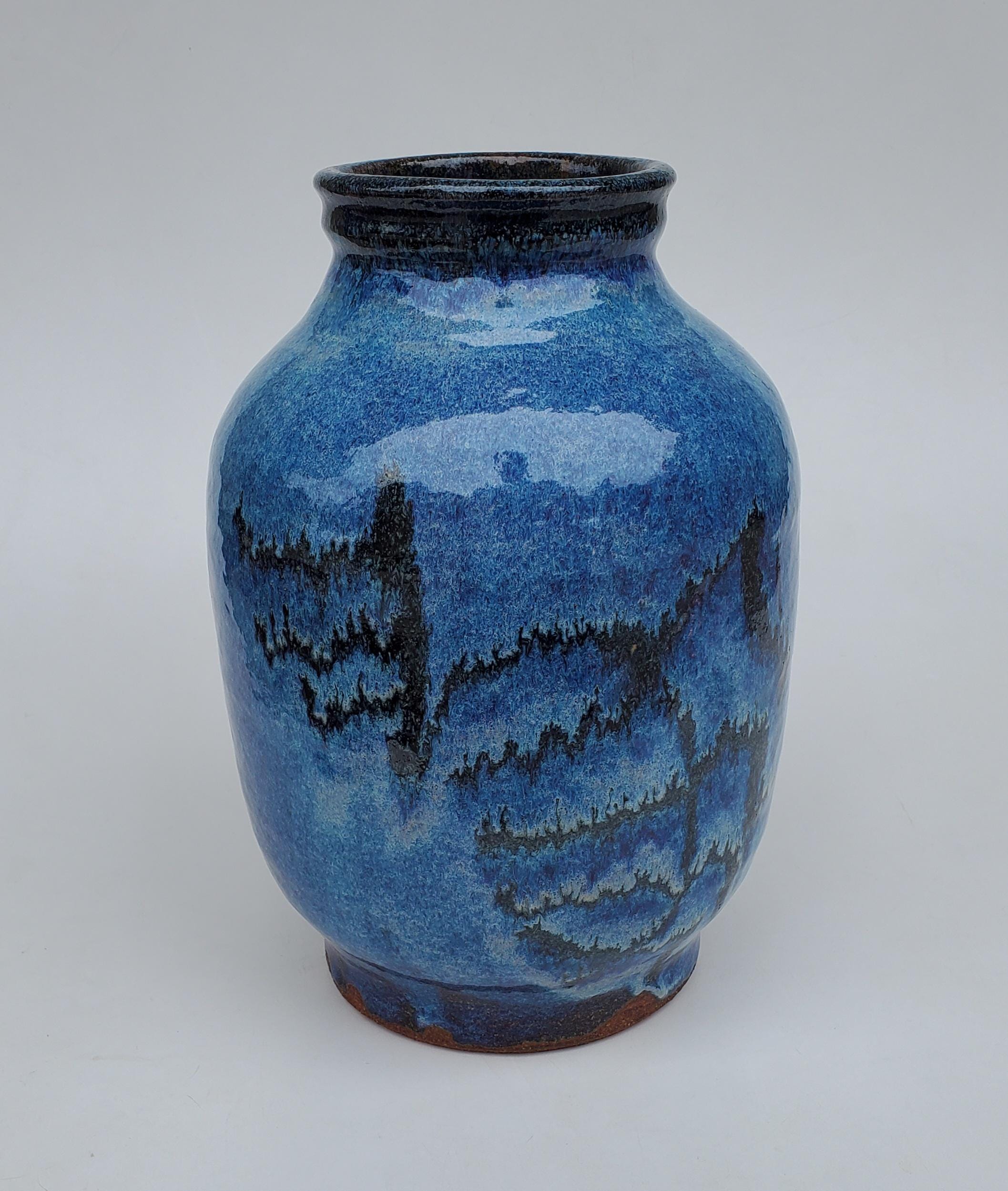 Ken Merrick New Mexico Studio Pottery Large Decorated Vase - Frothy ...