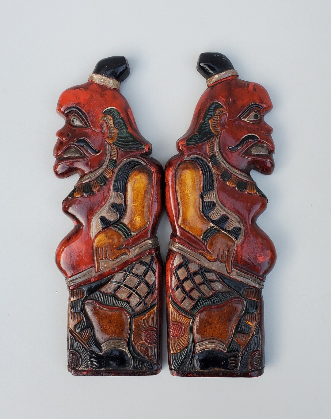 Balinese Kotak Taji Indonesian - Wooden Cockspur Case - Carved Delem ...