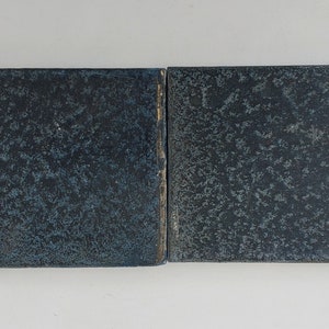 Early Strobl Arts and Crafts Era Pottery Tiles - Curdled Blue Glaze ...