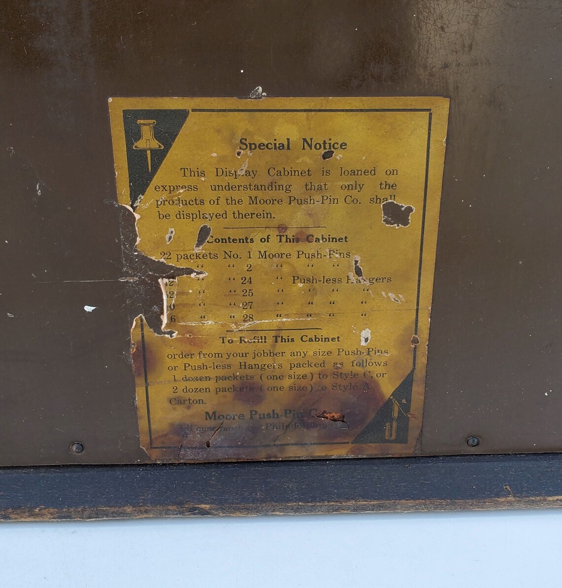 Antique Moore Push Pins Push Less Hangers Metal Retail - Etsy