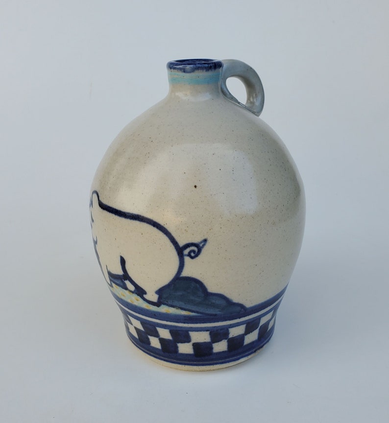 Debbie Dean Studio Pottery Curley Tail Pig Design Handled Jug - Etsy