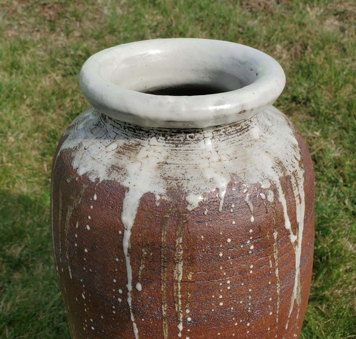 Ken Keppers Wisconsin Studio Pottery Floor Vase Wood Fired - Etsy