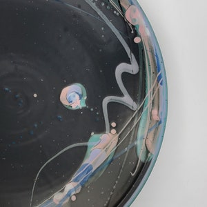 Mark Chamberlain Massive Decorated Studio Pottery Bowl - Black Matt ...