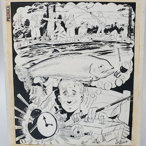 Vintage Jack Pierce Original Illustration Art - Seattle Times Artist ...
