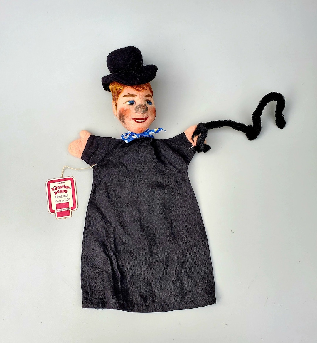 Vintage Dresdner Kunstlerpuppen - German Chimney Sweep Felt Puppet ...