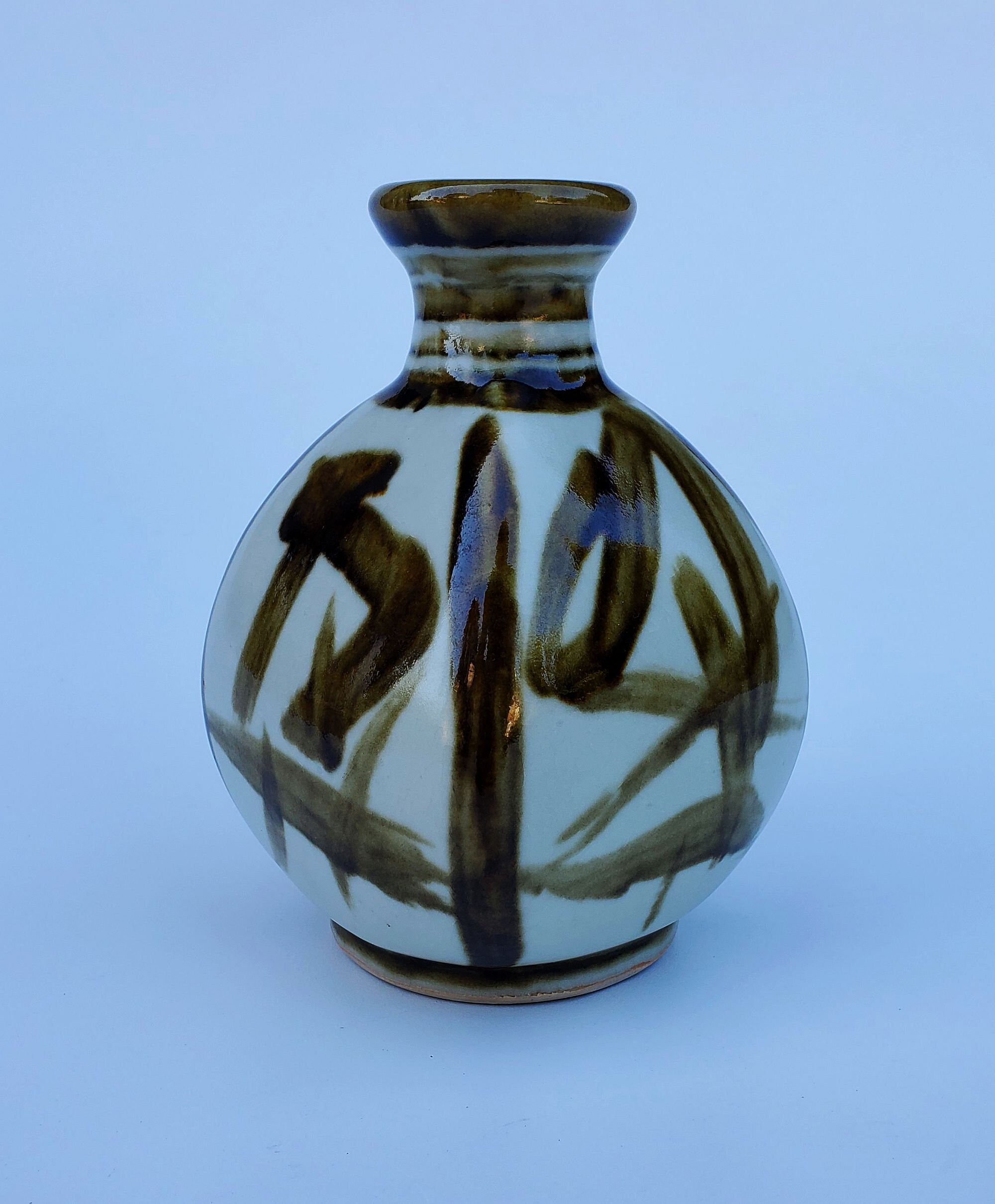 Louis Mideke Decorated Studio Pottery Vase Unique Shape | Etsy