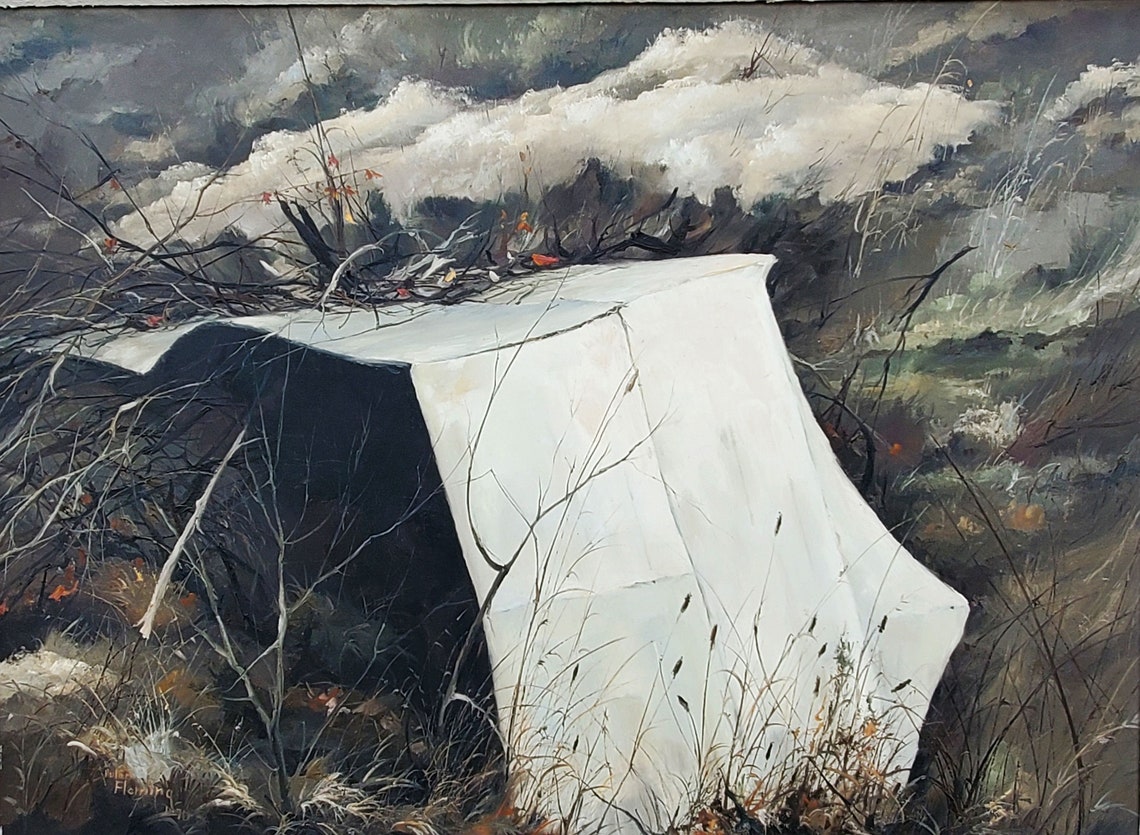 Hulan Fleming Northwest Artist Early Oil Painting - Dated 1970 - Titled ...