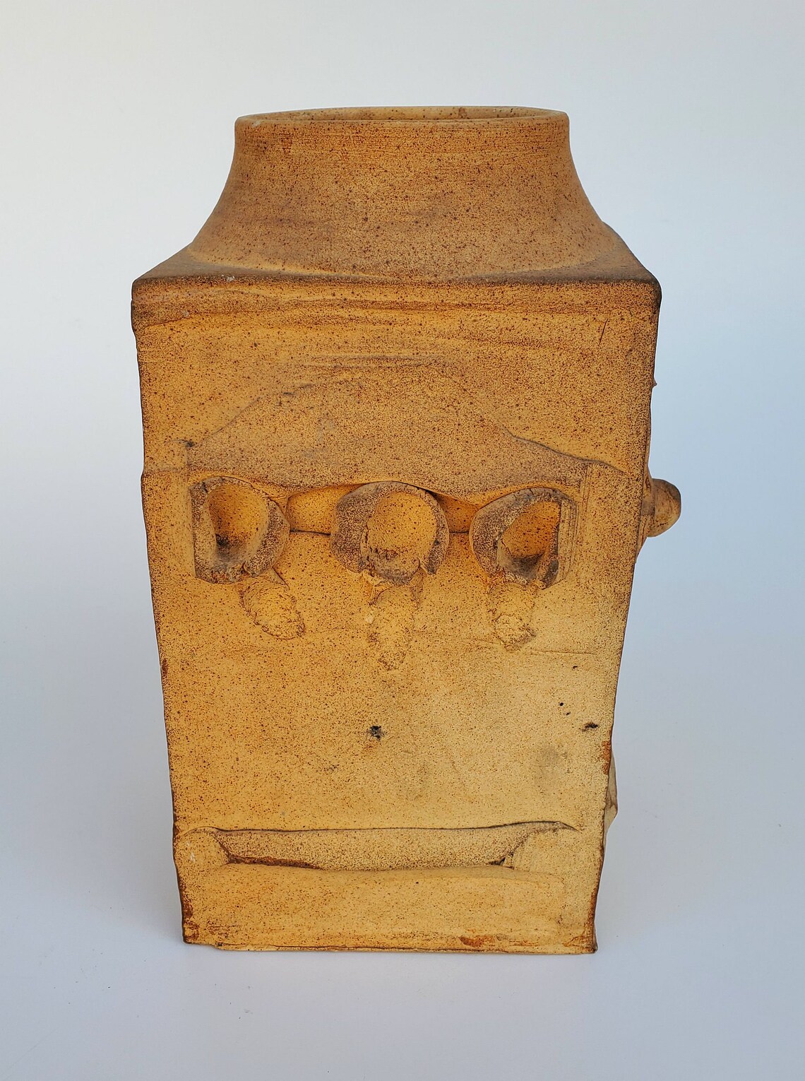 Larry Calhoun MFA Ohio Studio Pottery Large Brutalist Slab - Etsy