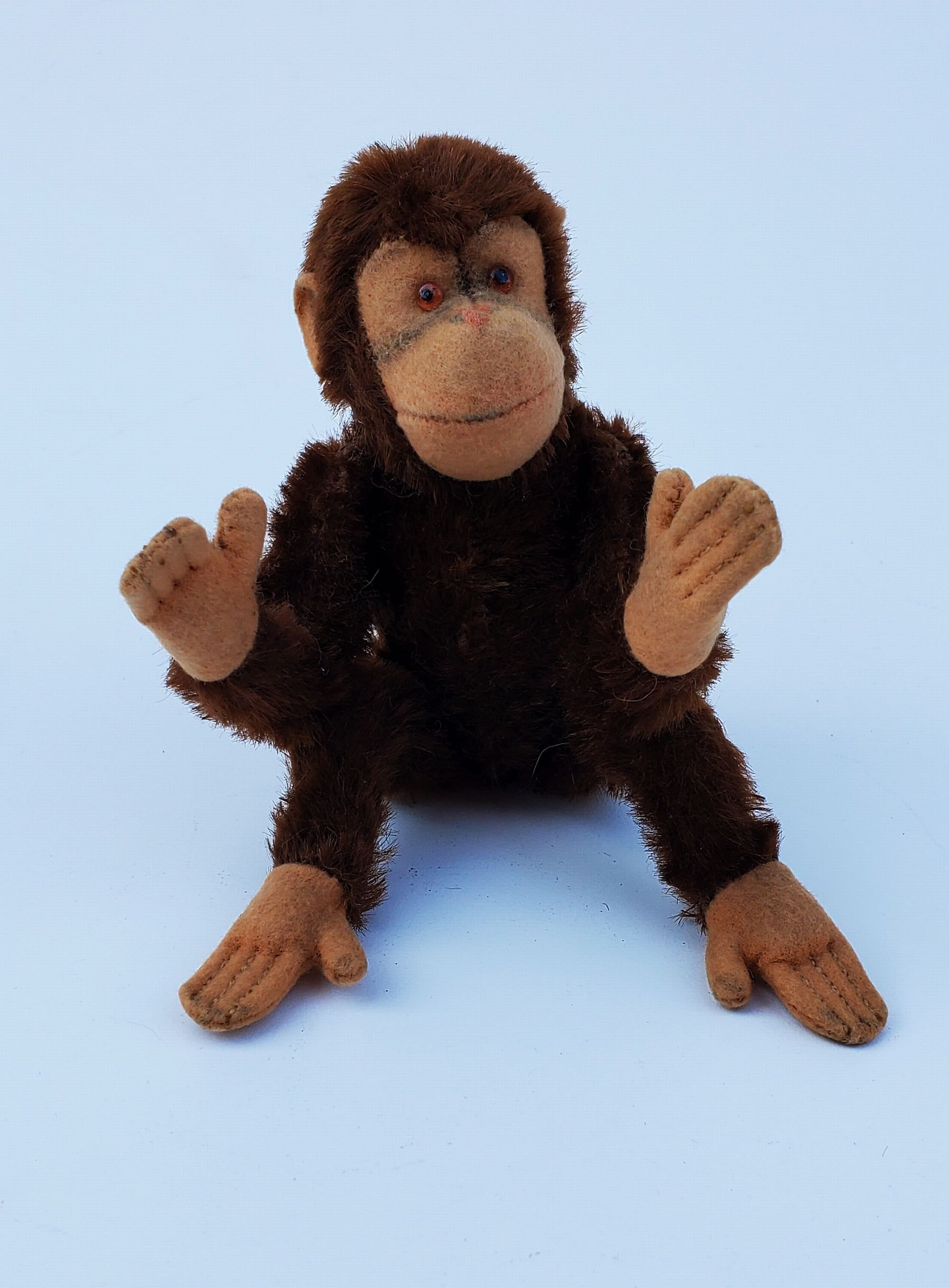 Toys & Games Toys Stuffed Animals & Plushies Steiff Jocko Large Stuffed Monkey Made with Mohair ...