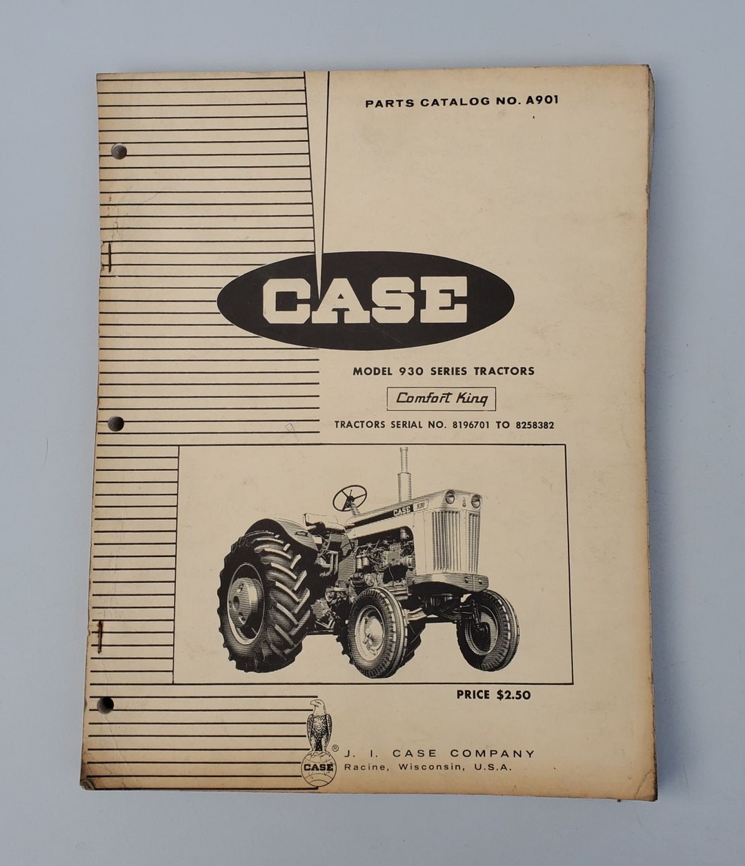 1966 Case Comfort King Model 930 Series Farm Tractor Parts Catalog A901 ...