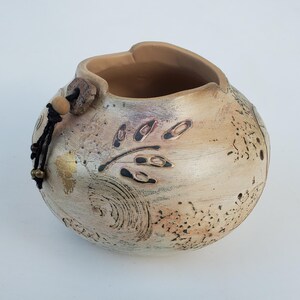 Steven Kaye Carved Southwestern Style Studio Pottery Vase - Beaded ...
