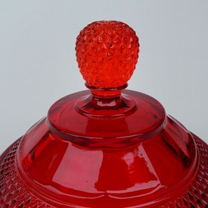 Viking Glass Company Mt. Vernon Pattern Ruby Red #1600 Covered Candy ...