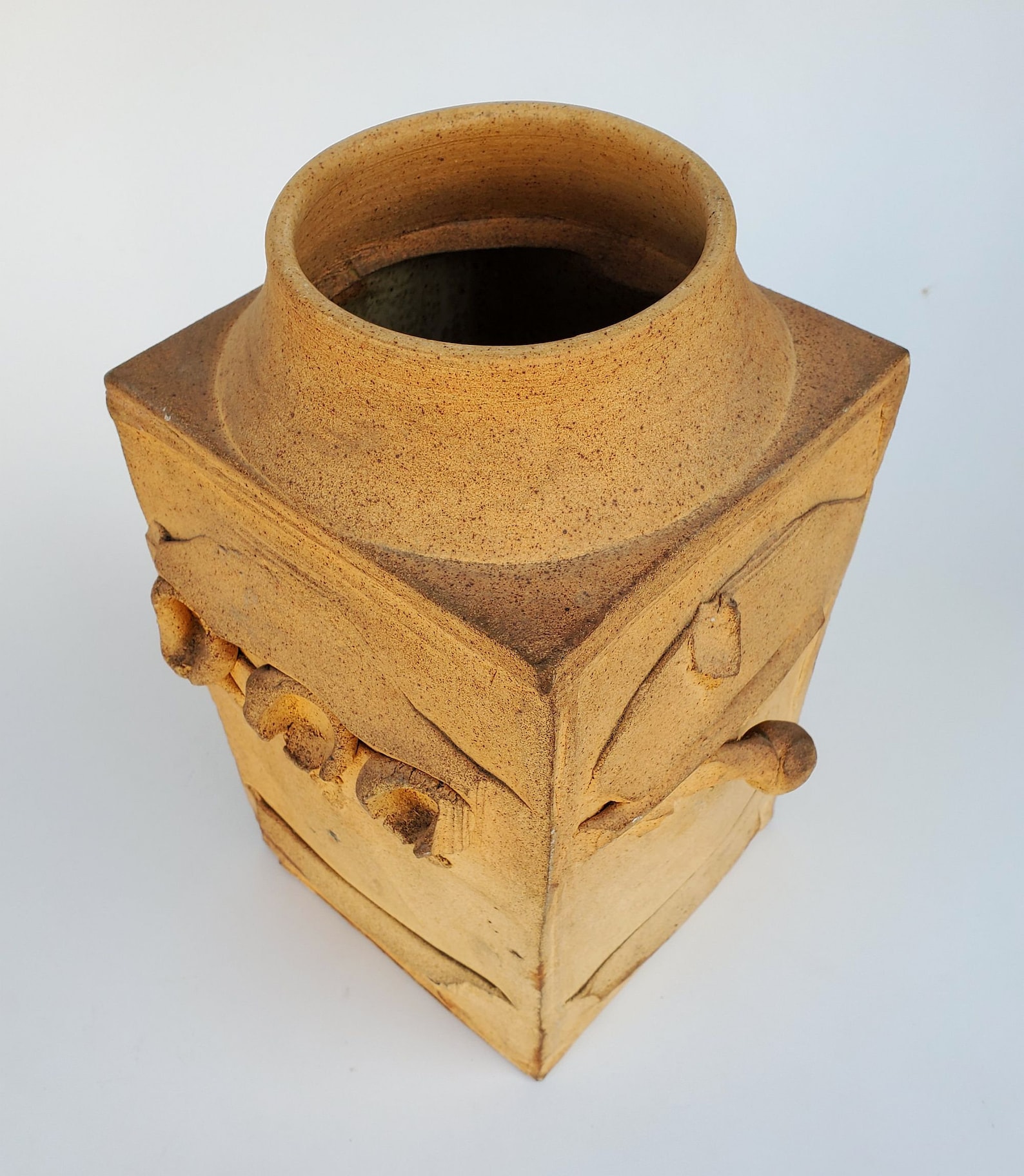 Larry Calhoun MFA Ohio Studio Pottery Large Brutalist Slab - Etsy