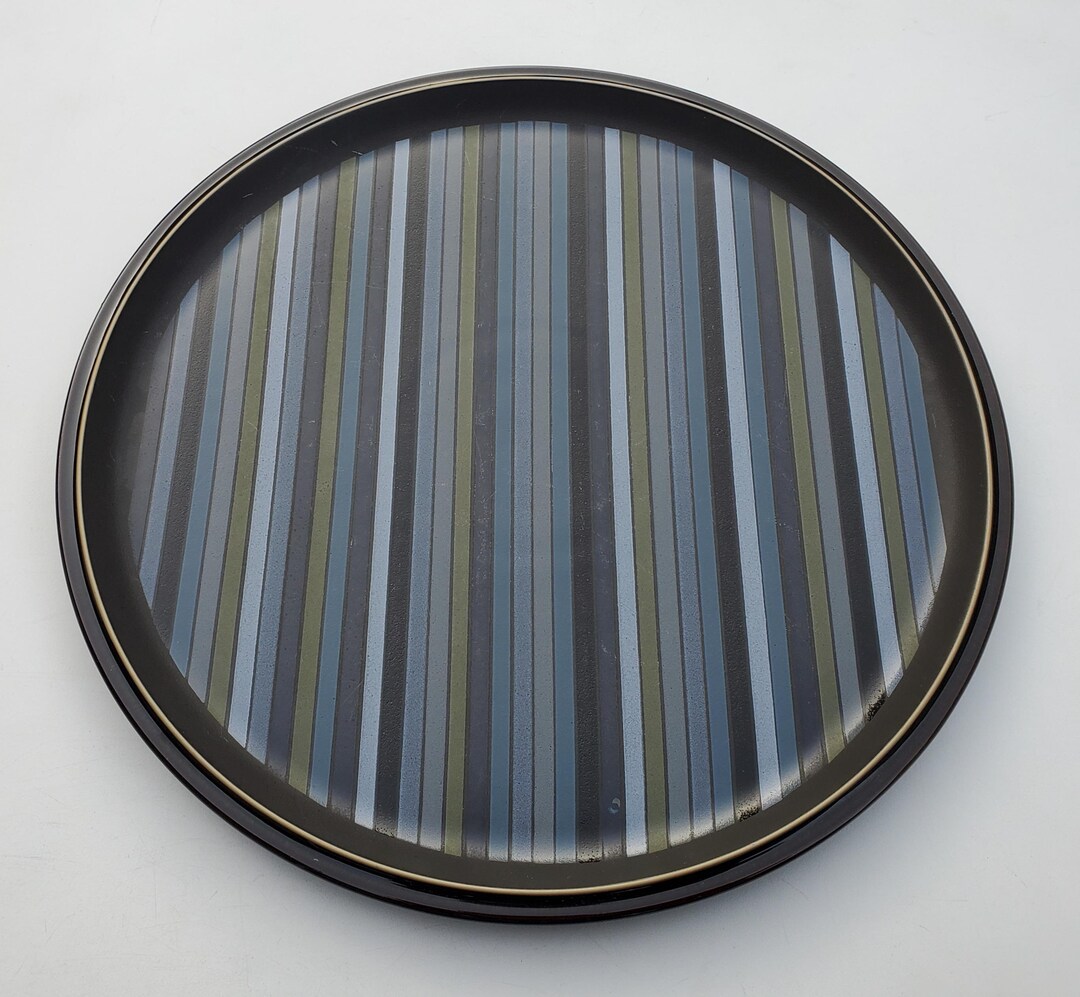 Denby Jet Stripes Dinnerware Round Serving Platter - Made in England ...