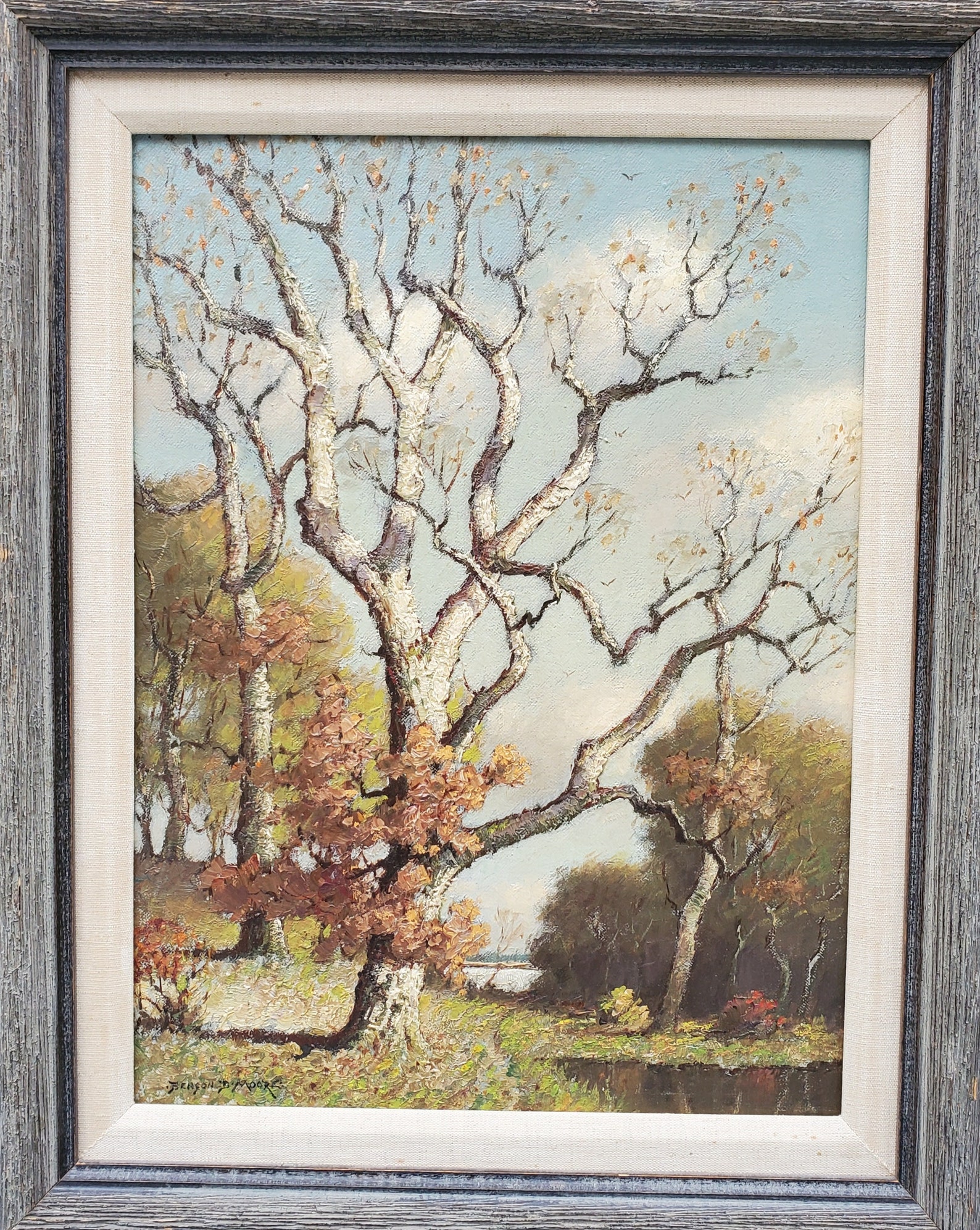 Benson Bond Moore Listed Washington DC Artist - Scenic Landscape Oil ...