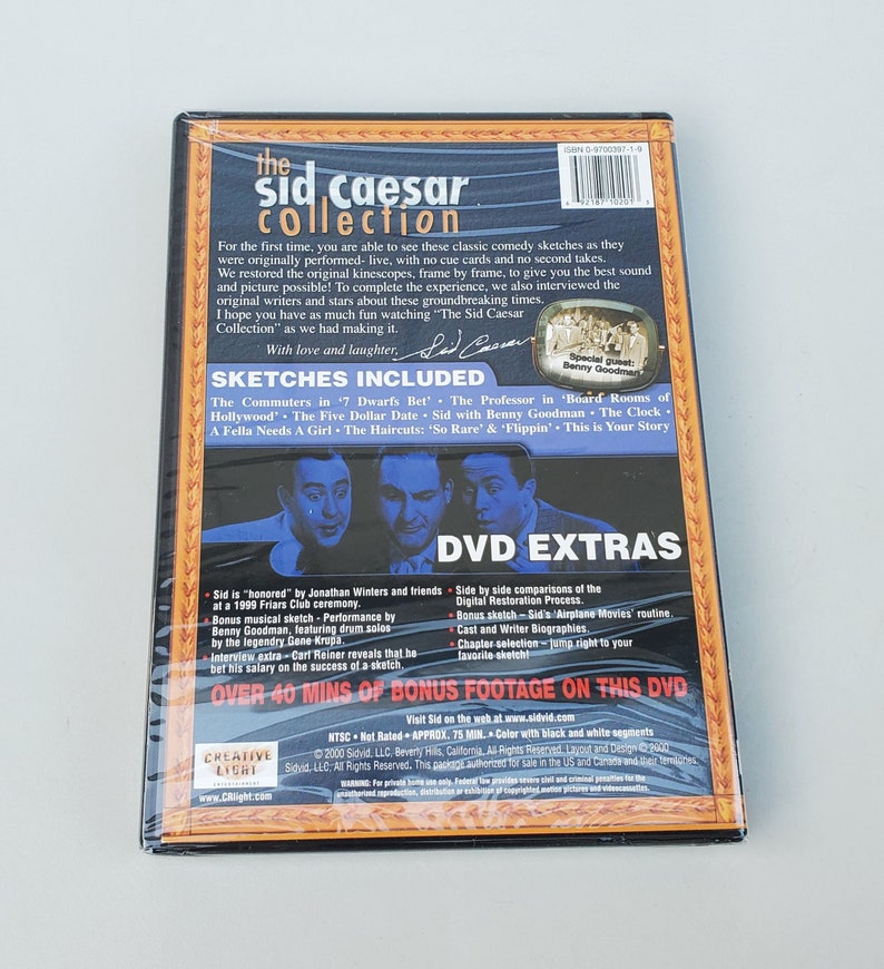 Sid Caesar Comedy DVD Collection 3 Disc Box Set 215 - Etsy