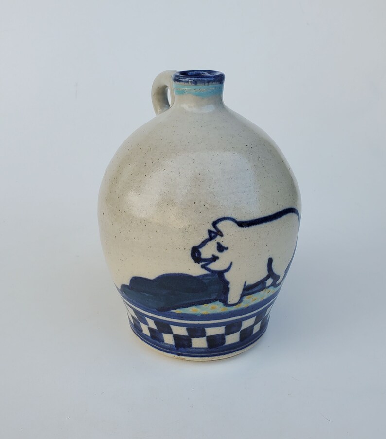 Debbie Dean Studio Pottery Curley Tail Pig Design Handled Jug - Etsy