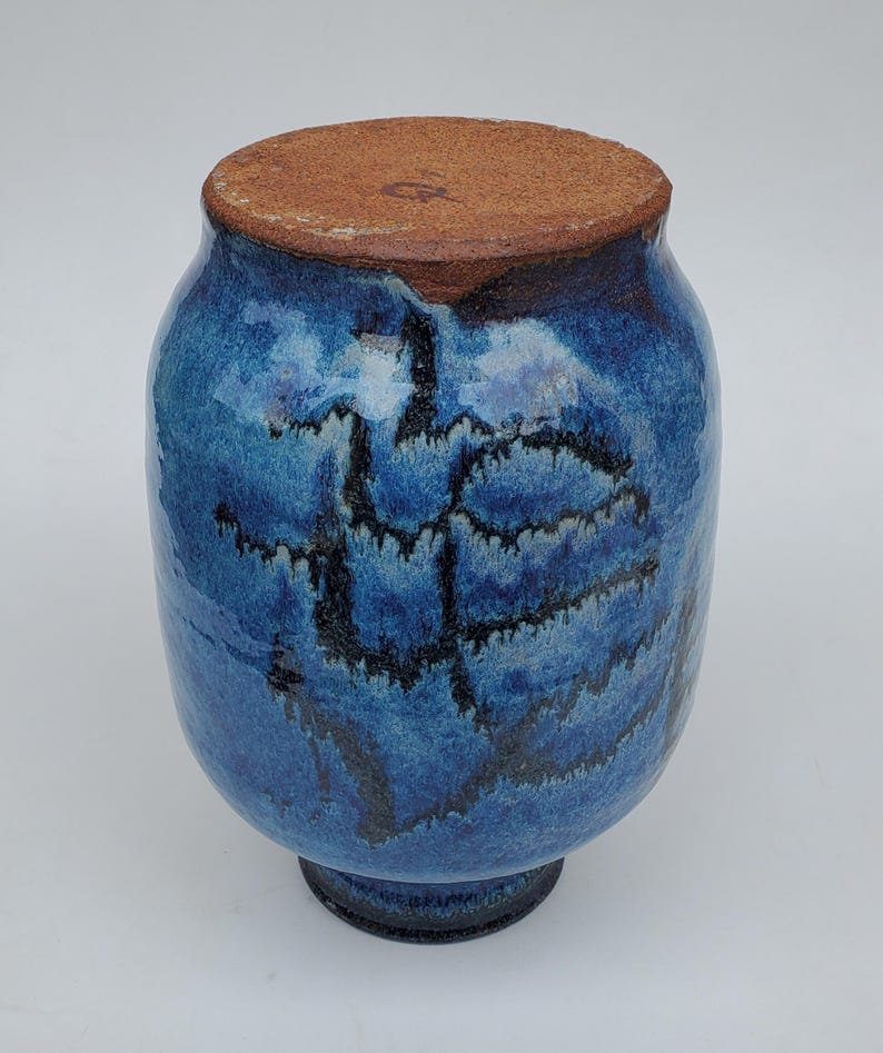 Ken Merrick New Mexico Studio Pottery Large Decorated Vase - Frothy ...