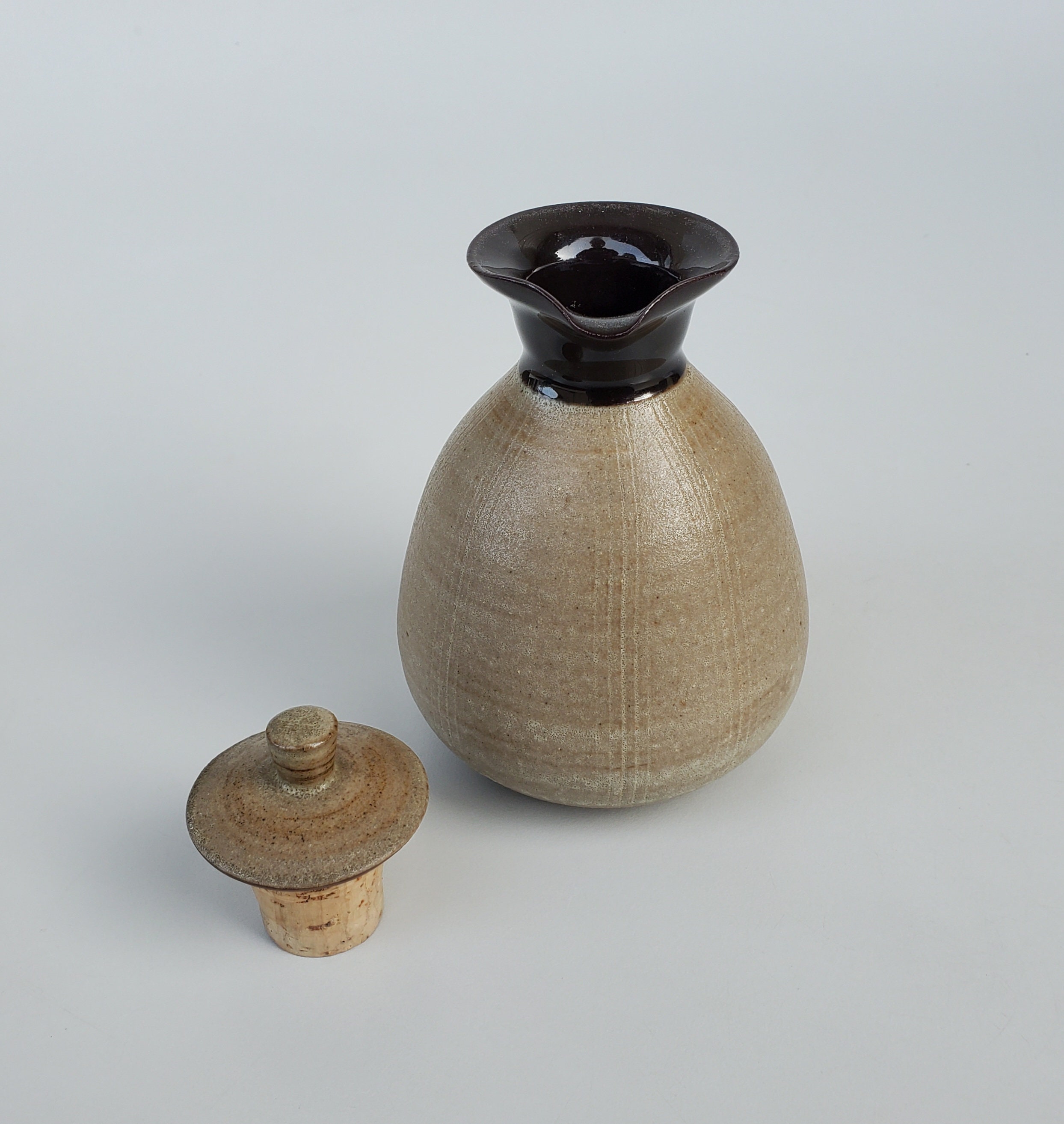 Louis Mideke Northwest Studio Pottery Cruet Bottle Vase With Stopper ...