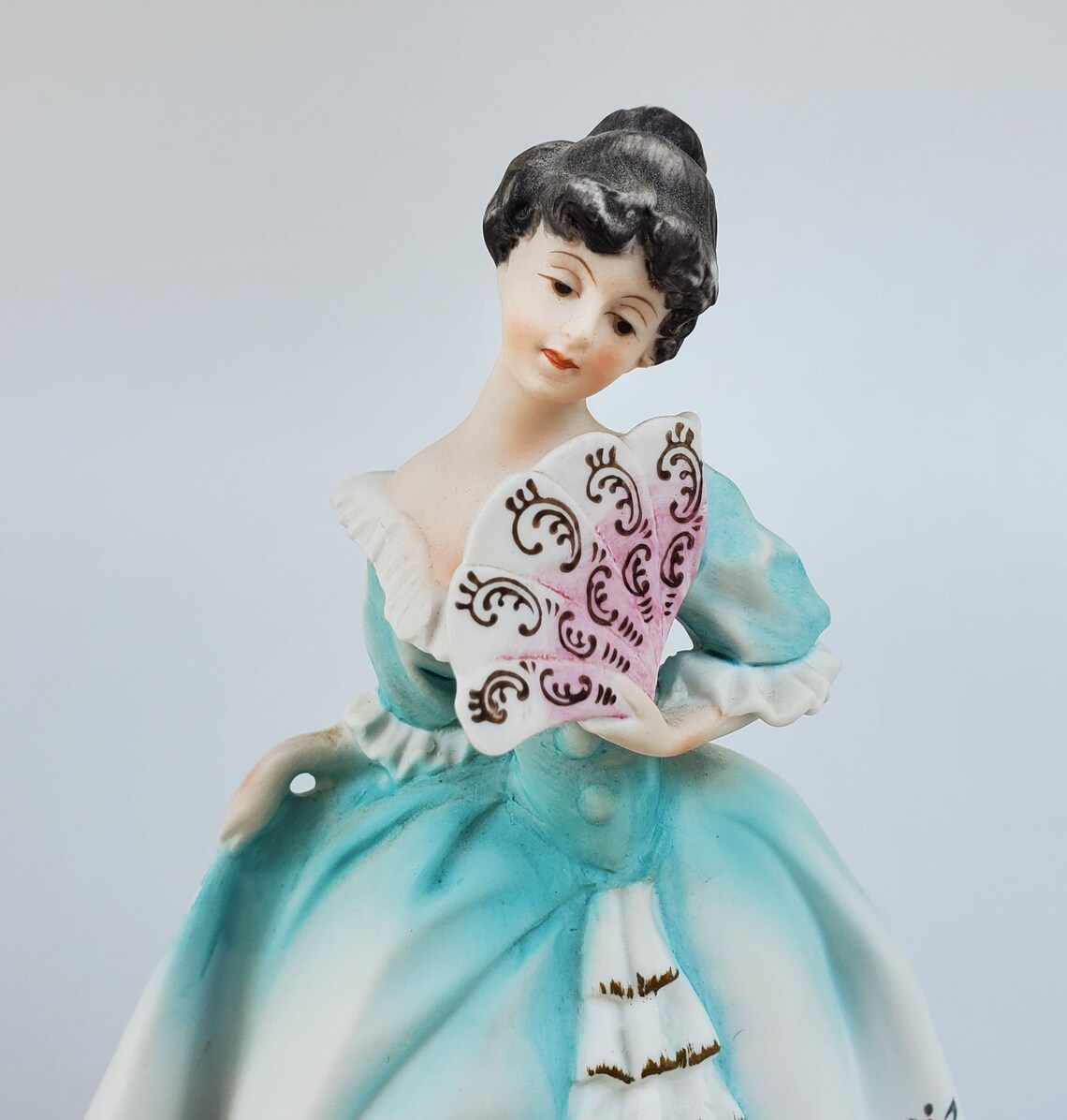 Lefton China Colonial Woman Figure in Fancy Dress With Pink - Etsy