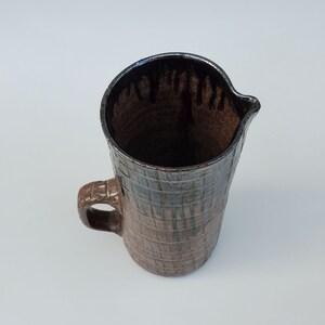 Vintage A R Cole North Carolina Folk Art Pottery Pitcher Unique Carved ...