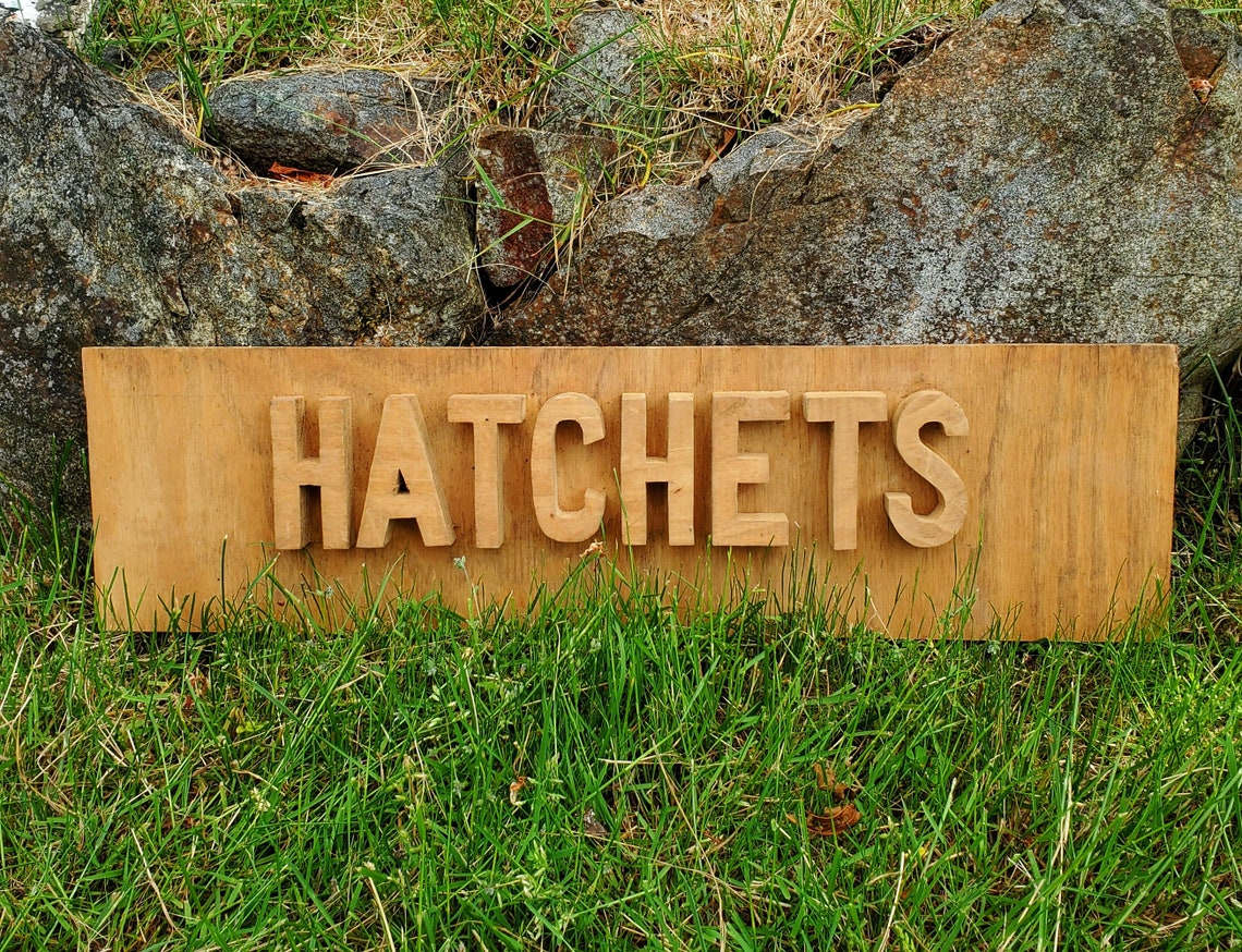 Vintage Hatchets Trade Show Collector Sign Hand Crafted | Etsy