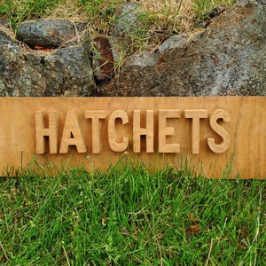 Vintage Hatchets Trade Show Collector Sign - Hand Crafted Wooden ...