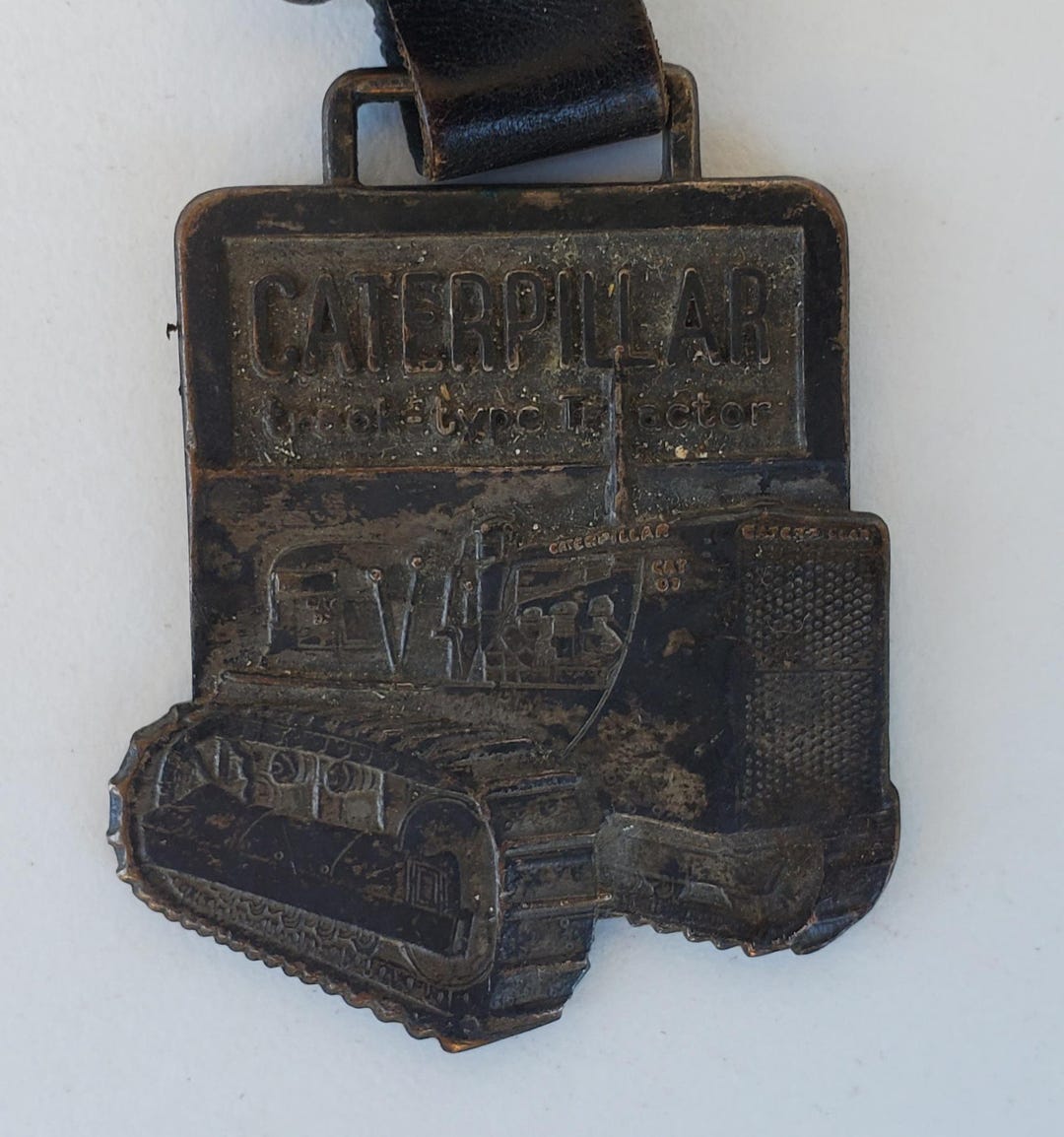 Vintage Caterpillar Tractor Key Fob With Strap - Old D7 Dozer Design ...