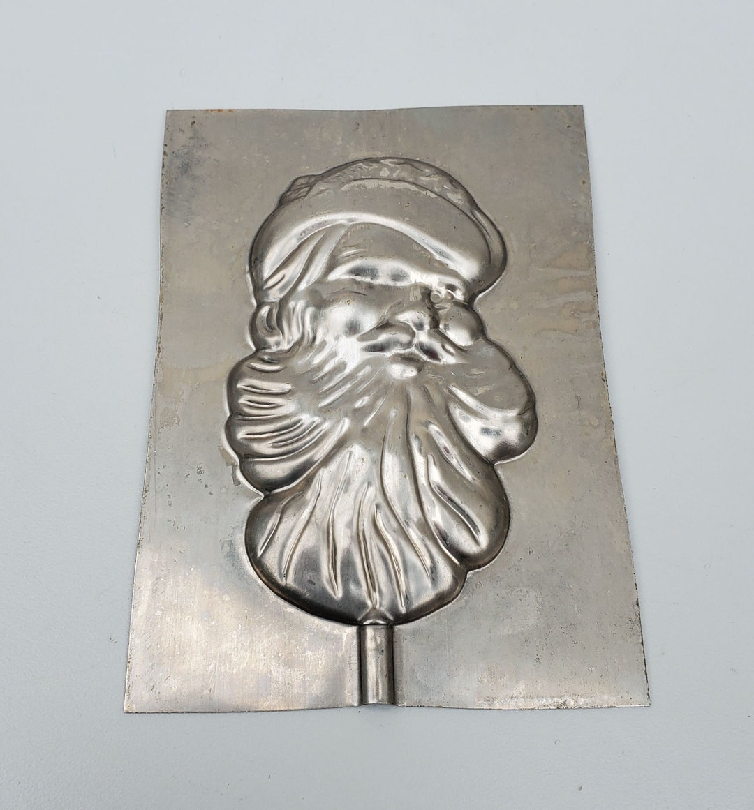 Santa Claus Vintage Tin Chocolate Mold - Full Face and Beard Design ...