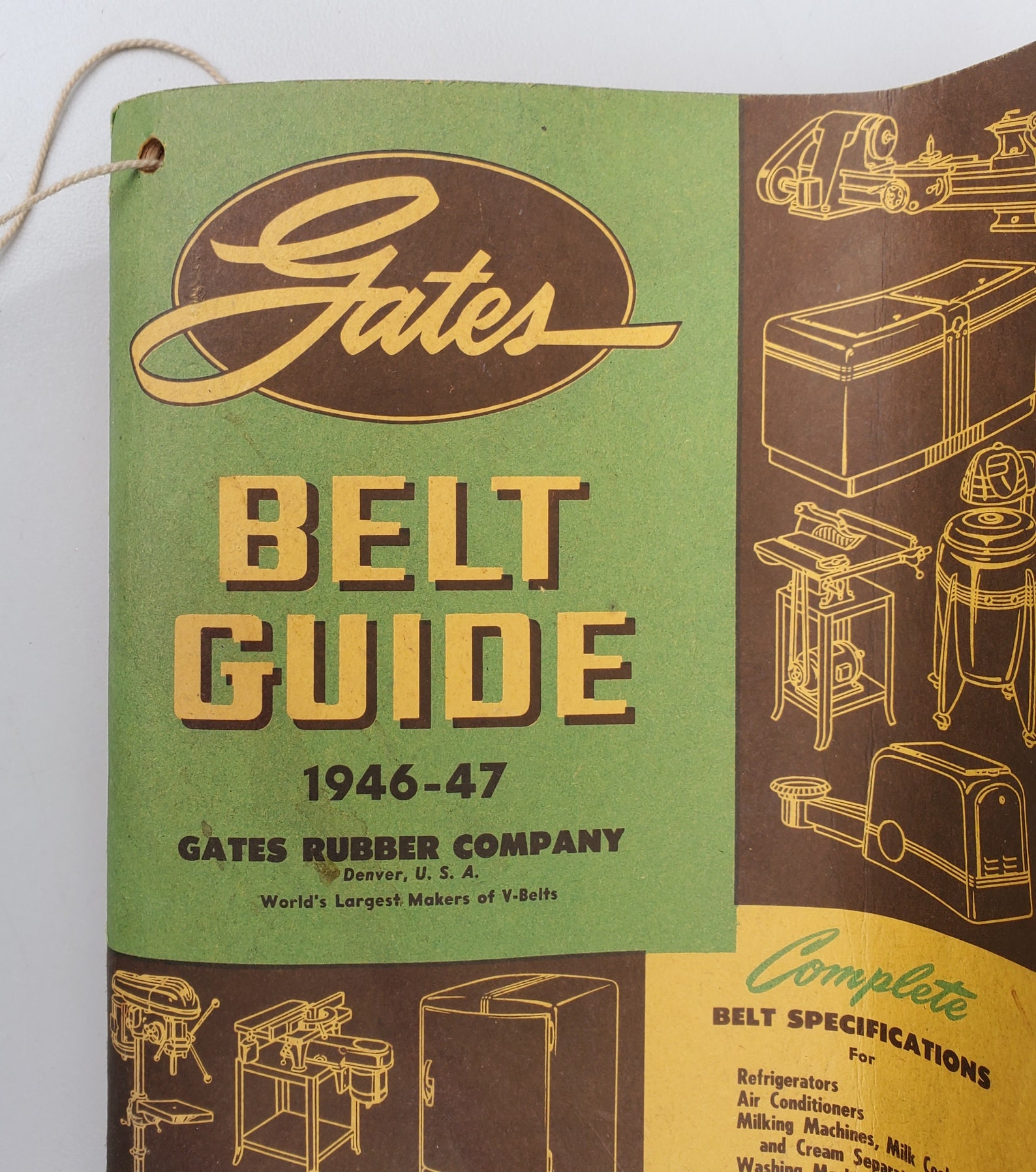 Gates Rubber Company V Belt Guide Catalog - 1946-1947 - Denver Co ...