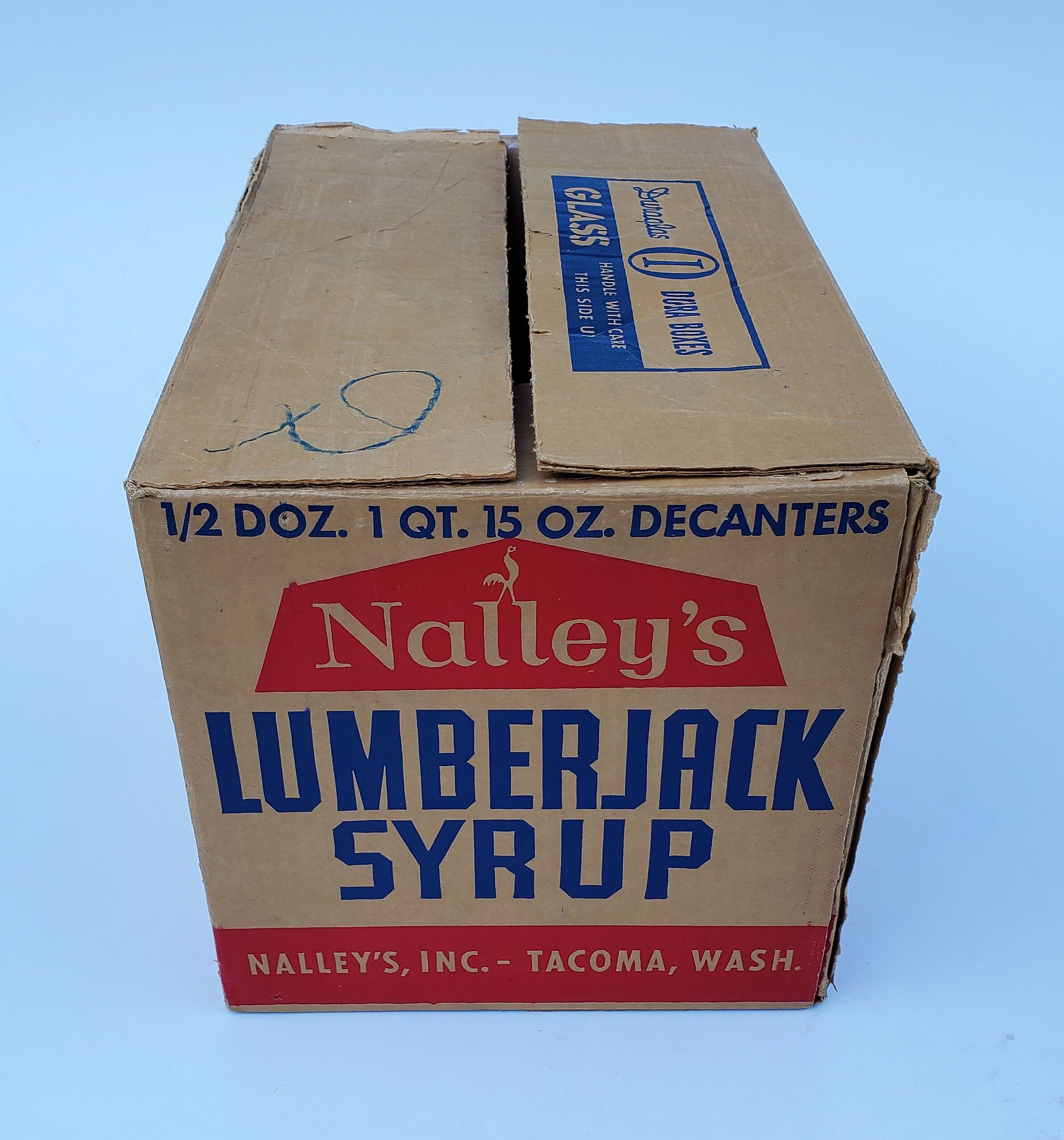 Vintage Nalley's Fine Foods Lumberjack Syrup Shipping Box - Tacoma ...