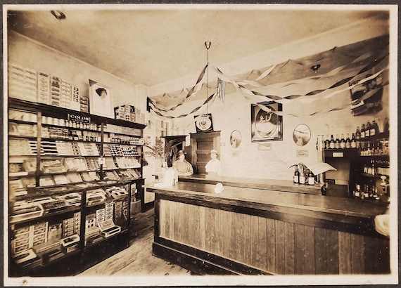 Antique Cigar Shop Interior Photograph Early 1900's - Etsy