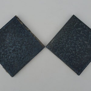 Early Strobl Arts and Crafts Era Pottery Tiles - Curdled Blue Glaze ...