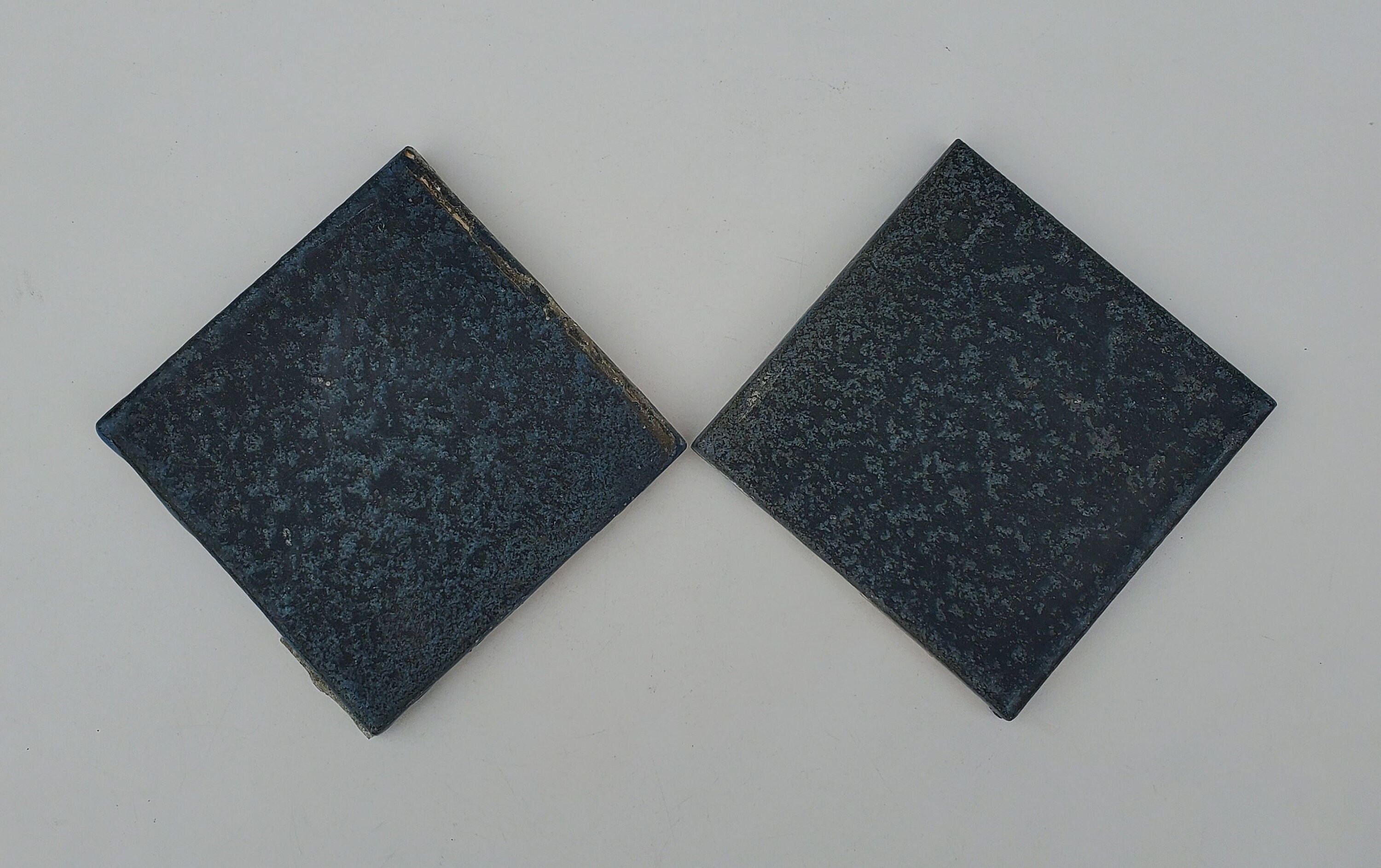 Early Strobl Arts and Crafts Era Pottery Tiles Curdled Blue | Etsy