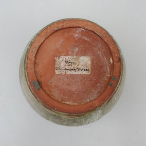 Early Dominican Sisters Folk Art Pottery Vase - Green Rutile Glaze ...
