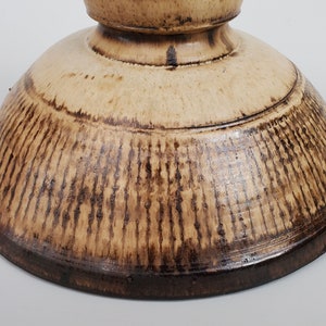 Jack Turner Stoneware Large Flaring Compote Bowl - Vertical Carved ...