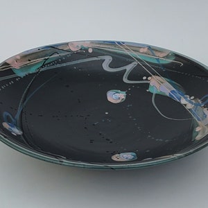 Mark Chamberlain Massive Decorated Studio Pottery Bowl - Black Matt ...