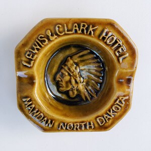 Dickota Art Pottery Novelty Indian Chief Profile Ashtray - Lewis and ...