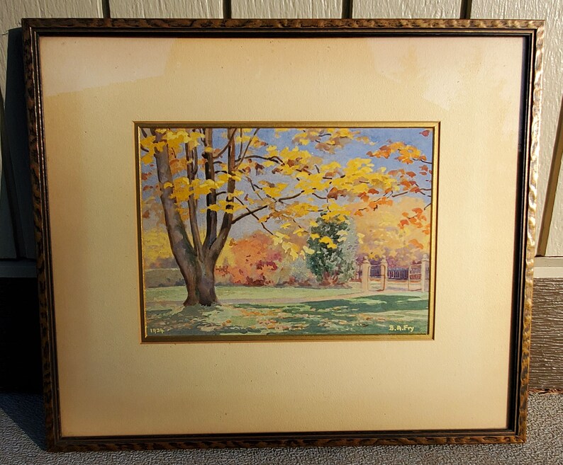 Bessie A. Fry Symons 1934 Maple Trees Watercolor Vancouver | Etsy
