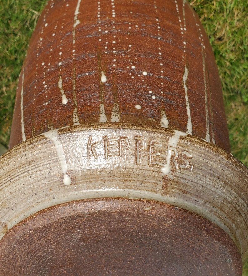 Ken Keppers Wisconsin Studio Pottery Floor Vase Wood Fired | Etsy