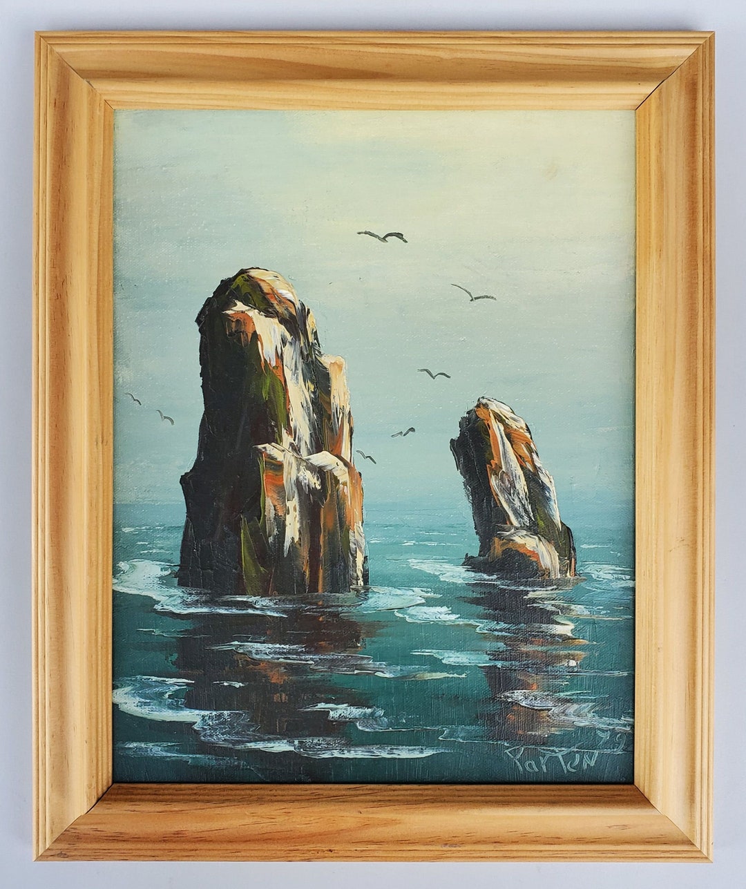 James Parten Listed Northwest Artist Oil Painting Coastal Seascape ...