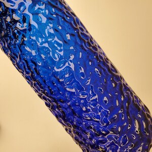 Blenko Art Glass Cobalt Blue Textured Vase Shape 9820 Produced in 1998 ...