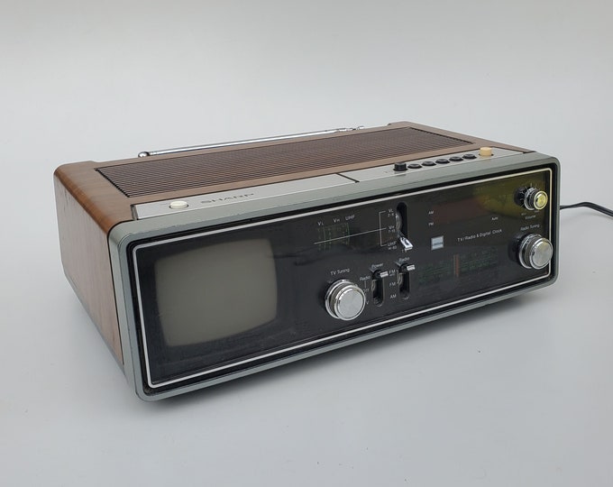 Vintage Sharp TV Radio Am/fm Combo Unit - Circa 1979 - Model 3T-57 ...