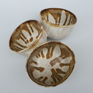 Mid Century Style Studio Pottery Triple Conjoined Condiment Bowl ...