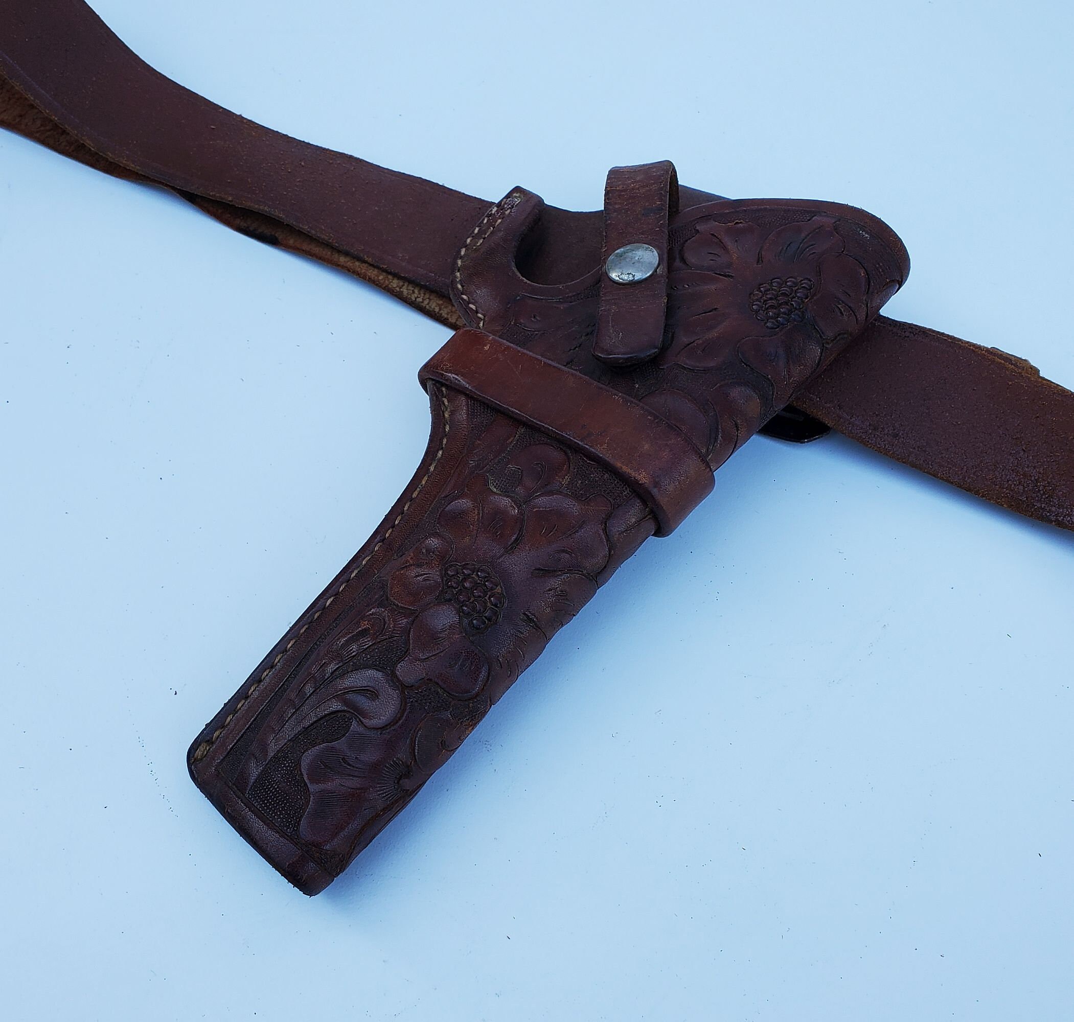 George Lawrence Vintage Tooled Leather Gun Holster With Old | Etsy