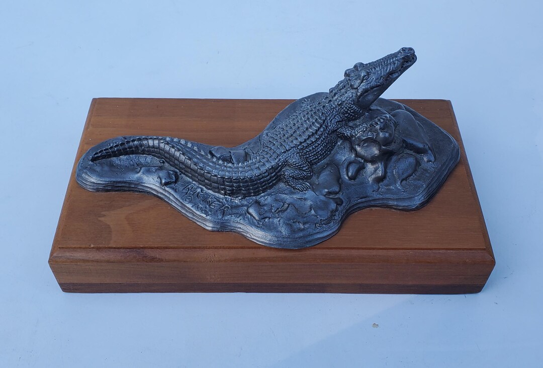 Michael A. Ricker Artist Limited Edition Pewter American Alligator on ...